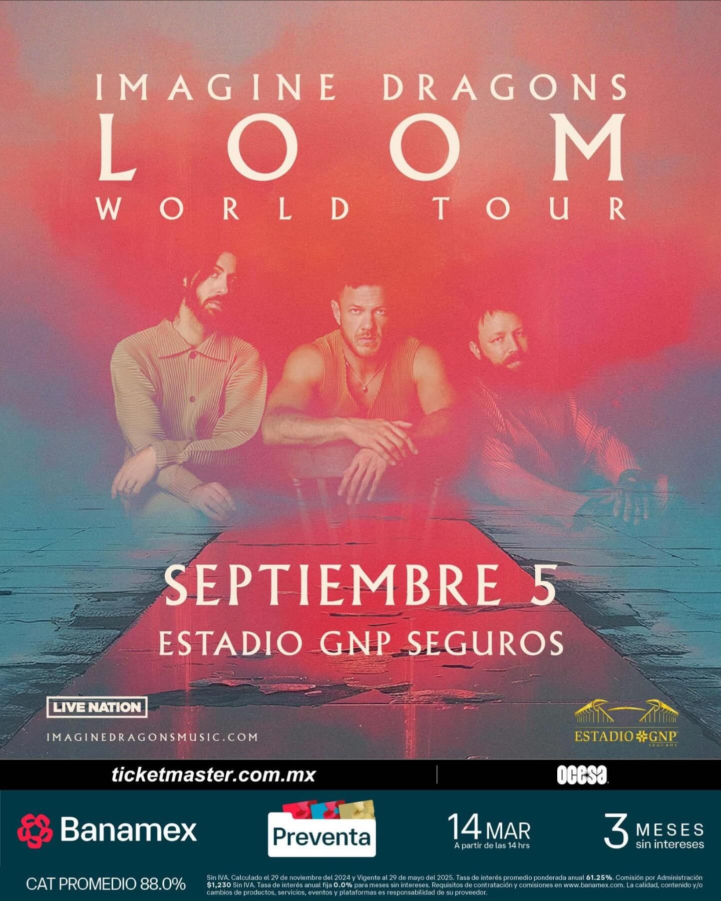 Imagine Dragons anuncia concierto en Ciudad de México con el "LOOM ...